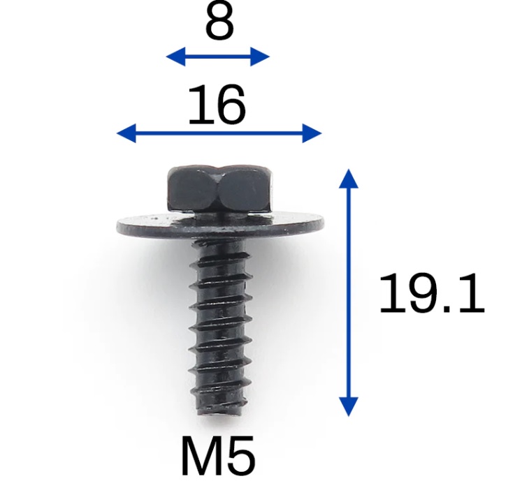 Mazda Inner Guard Mudflap Bumper Bar Screw | Car Parts Clips and Fasteners